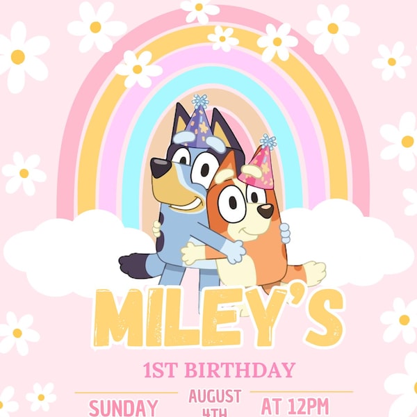 Editable Bluey Popcorn Box for Girl Blue Popcorn Favor Bag Girl Bluey ...