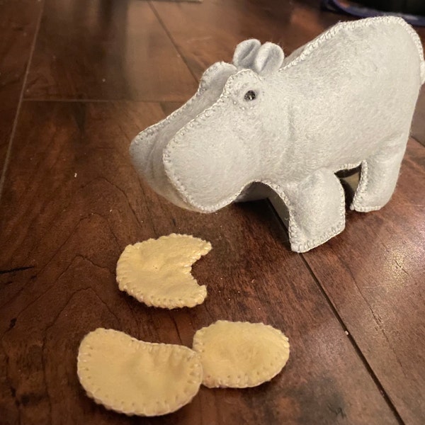DIY Felt Hand Stitching Kit House Hippo - Etsy