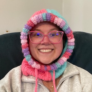 The Ribby Balaclava Crochet Pattern digital Balaclava Hood Crochet ...