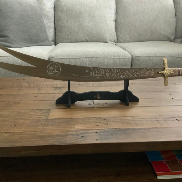 Prophet Muhammad Sword, Hand Forged Damascus Sword, Sword With Box ...