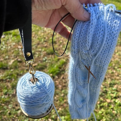 Honeybee Lemonwood Mini-minder pat. Pend.: Portable Wrist Yarn Holder ...