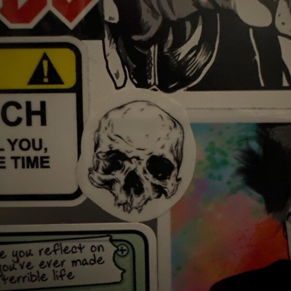 Mini Skull Stickers Goth Art Spooky Season Dark Horror Art Journal ...