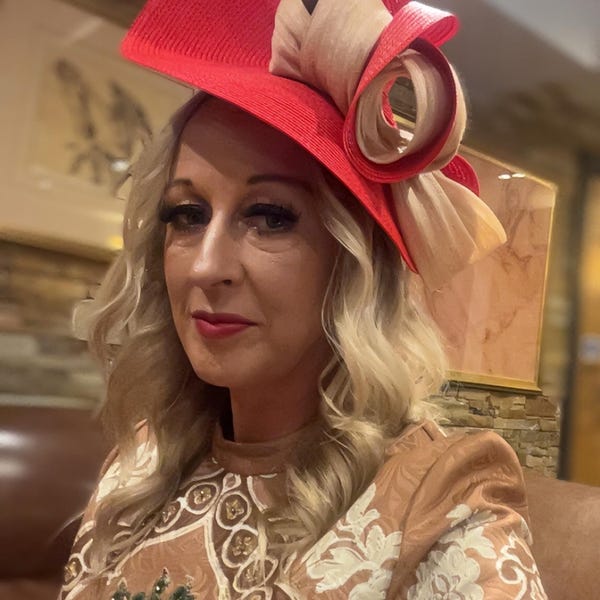 Woman Oaks Feathers Hat Cream and Black, Kentucky Derby Hat Black ...