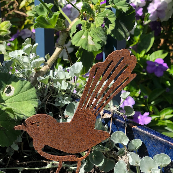 Corten Steel Willy Wagtail Garden Art, Metal Bird - Etsy Australia