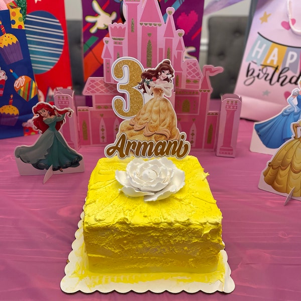 Princess Belle Disney Cake Topper - Etsy