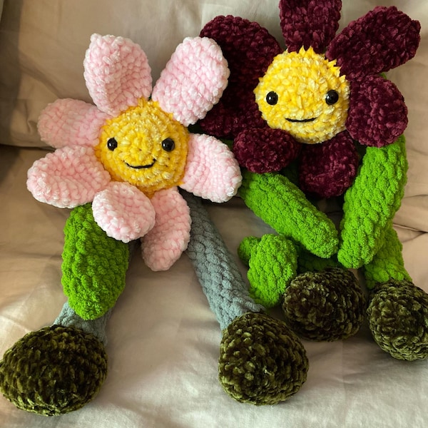 Petal the Floppy Flower Crochet Pattern - Amigurumi Spring Snuggler ...