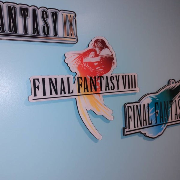 Final Fantasy 8 Logo Wall Decor - Squall Leonhart - Gunblade - FF8 Logo ...