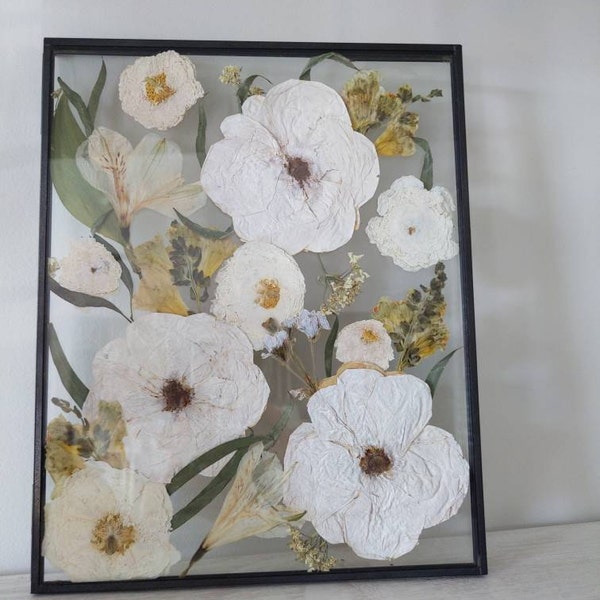 Custom Pressed Flower Frame - Wedding Flowers or Other Event Flowers - Etsy