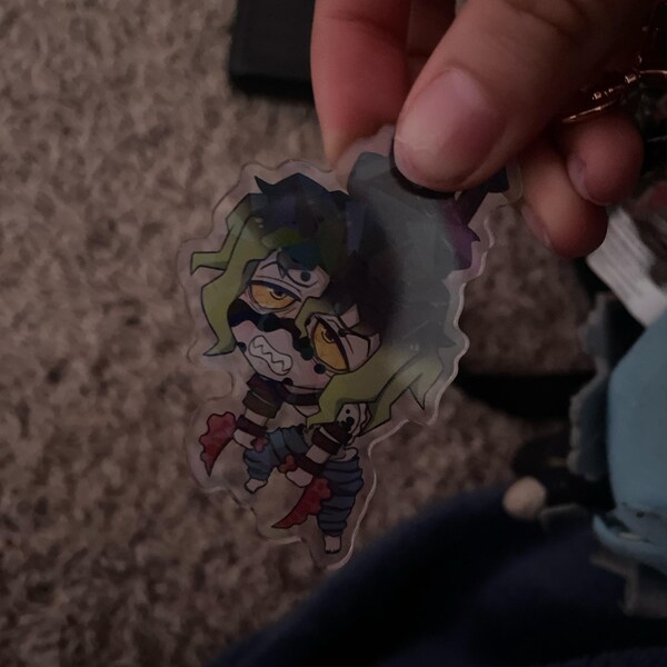 Gyutaro Acrylic Holographic Keychain - Etsy