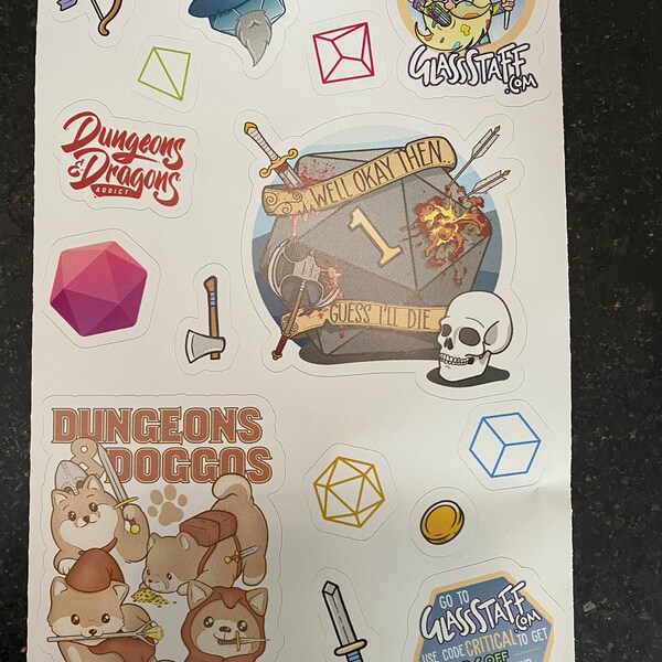 Dungeons and Doggos Dnd Sticker | Dnd Gift | GM | Dungeons & Dragons ...