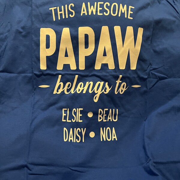 This Awesome Papaw Belongs To... -unisex Shirt - Papaw Shirt - Papaw ...