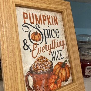 Pumpkin Spice & Everything Nice Print Pumpkin Print Coffee Wall Art ...