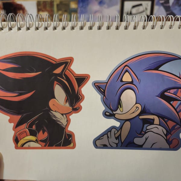 Shadow Metallic Sticker Vinyl Decal Sonic Knuckles Tails Amy Super ...