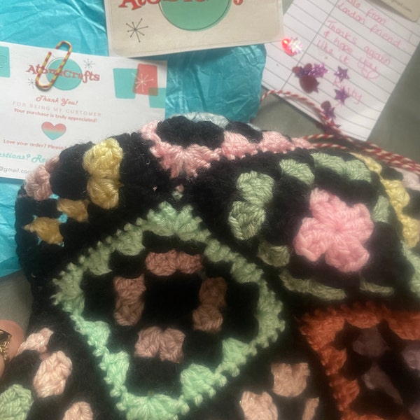 Retro Handmade Crochet 70s Sunset Placemat Doily Vintage Barbie Home ...