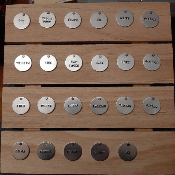 Hand Stamped Metal Labels, Custom Personalized Tags - Etsy