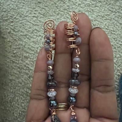 Raw Amethyst Crystal Loc Jewelry. Dreadlock Hair Accessories, Beads for ...