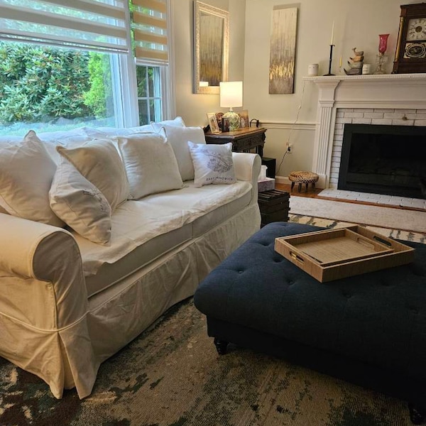 Luxurious Linen Couch Covers - Custom Slipcovers for Any Sofa - Extra ...