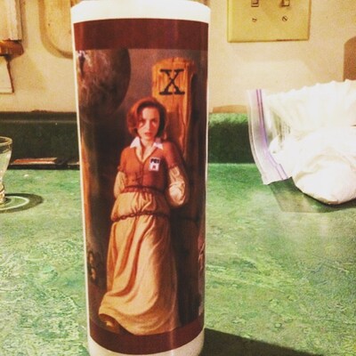 Saint Scully / Gillian Anderson Prayer Candle - Etsy
