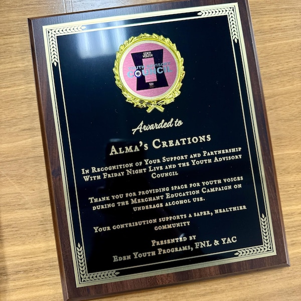 Hexagon Acrylic Trophy With Wood Base / Science Award / STEM Award ...