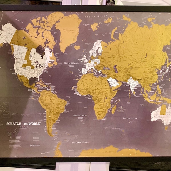 Scratch the World ® Black Map Edition - Scratch off Places You Travel ...