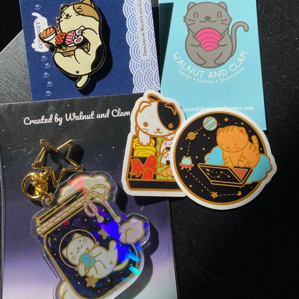 Sushi Cat Hard Enamel Pin, Lapel Pin Jewelry, Gifts for Catlovers ...