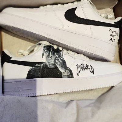 Nike Air Force 1 Juice Wrld Custom Sneaker Juice Wrld Hand Painted ...