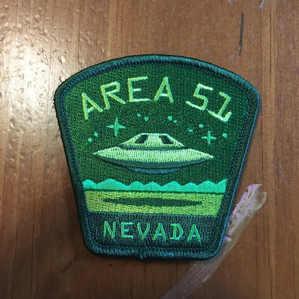 Area 51, Nevada UFO Travel Patch | Alien & UFO | Cryptozoology | UFO ...