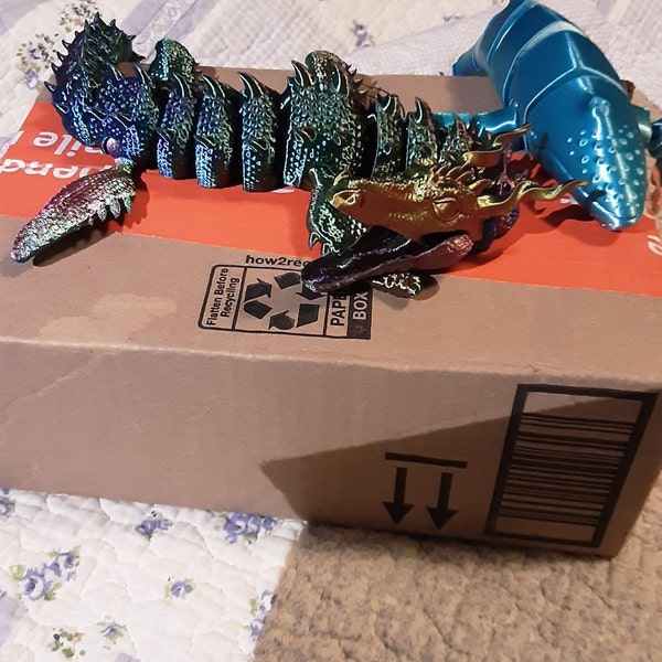 Flexi Articulated Rattle Snake Desk Toys Valentine Gifts Dragons D&D 3D ...