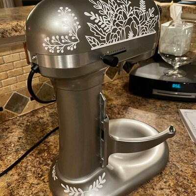 Floral Inspired Design Kitchenaid Mixer Decal Sticker Kitchen Mixer ...