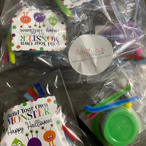 Halloween Build-your-own Monster Kit: Party Favor Treat Bags - Etsy
