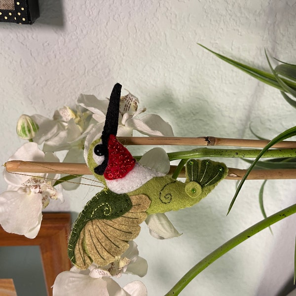 Hummingbird Sewing Pattern PDF - Backyard Bird Stuffed Ornament - Felt ...
