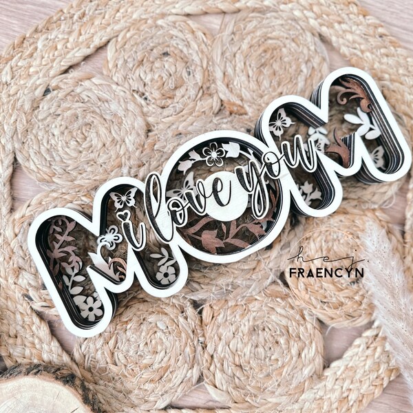 MOM Laser Cut File Mother's Day Svg Laser Cutting Template, Mother's ...