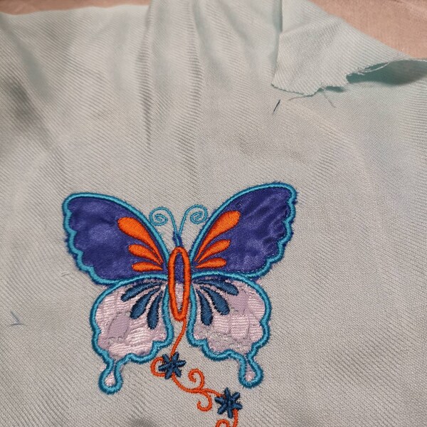 Flower Butterfly Applique Machine Embroidery Design Instant Download - Etsy