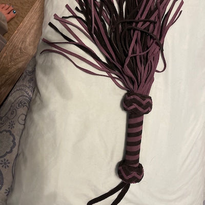 MAGIC MINI Purple Leather Lightweight Short Flogger 70 Soft Tails - Etsy