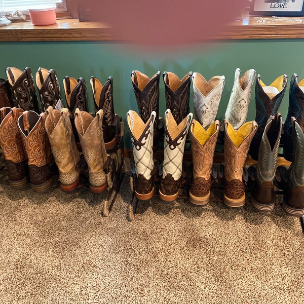 Horseshoe Boot Rack, Boot Rack, Southern Decor, Horseshoe Art ...