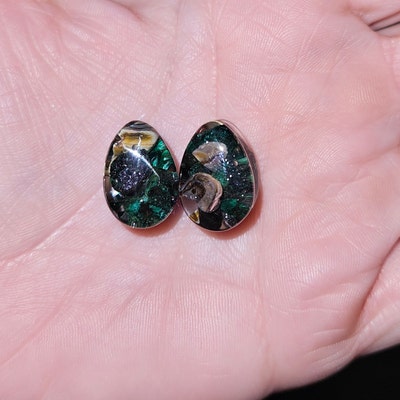 Watermelon Tourmaline Plugs Teardrop Tourmaline Plugs Drop Shaped Plugs ...