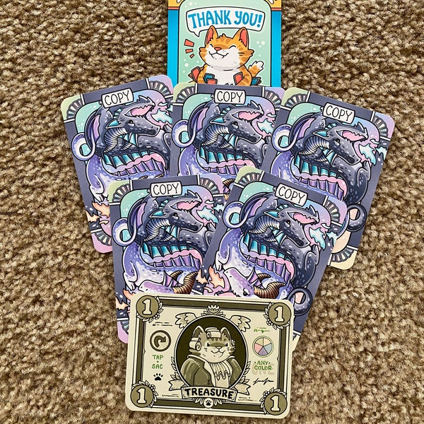 5 Copy Dragon Themed Tokens for Magic the Gathering - Etsy