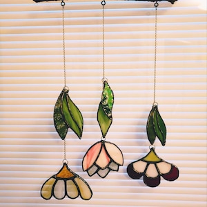 Flower Drop Suncatcher Stained Glass Pattern, Stained Glass Patterns ...