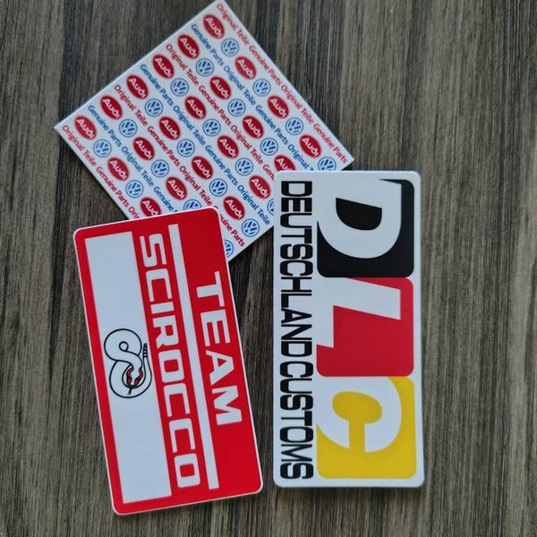 VW Retro Rabbit Sticker Grey and Blue - Etsy