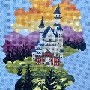 Germany Modern Cross Stitch Pattern, Nature Easy Counted Cross Stitch ...