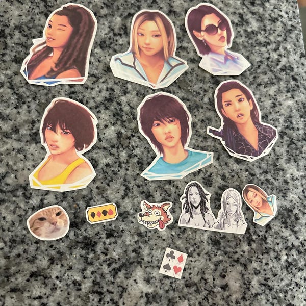 KATSEYE SIS Color-coded Art Stickers | Kpop Girl Group | Manon Sophia ...