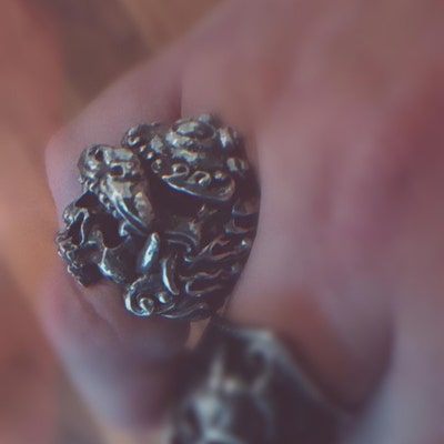 ASMODEUS handcarved Demon Skull Ring Men Ring - Etsy