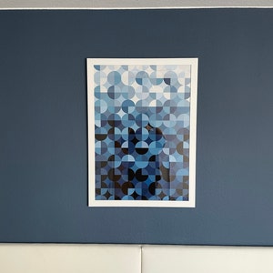 Set of 3 Mid Century Modern Posters in Navy Blue & Gold 3 - Etsy