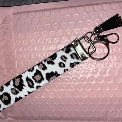 Pink Boho Wristlet Keychain Gold Key Fob Wristlet Keychain - Etsy