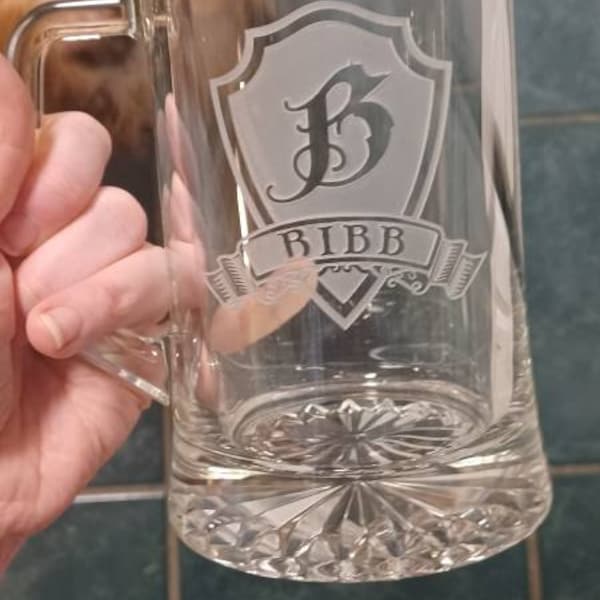 Custom Beer Mug / Monogram Beer Mug / Custom Beer Glasses / Etched Beer ...