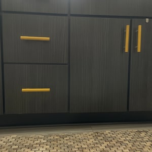 Hand-stitched Crazy Horse Leather Drawer Pulls, Antique Brass Pulls ...