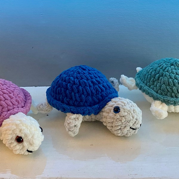 Crochet Turtle Pattern, Beginner Friendly Amigurumi , NO SEW Crochet ...