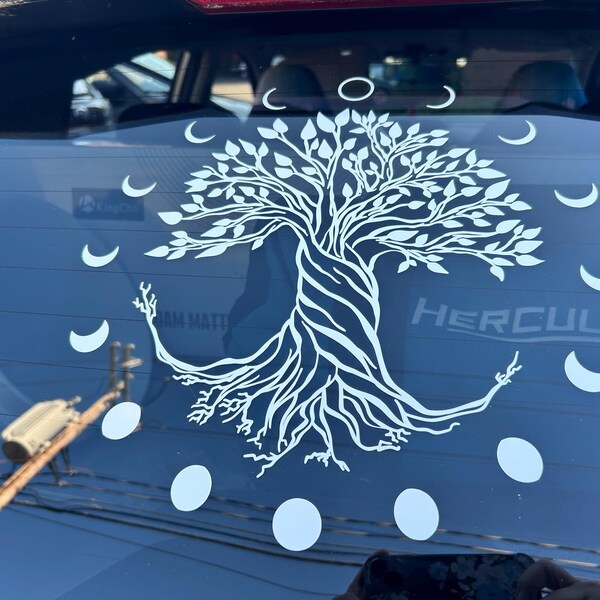 Raven Art Sticker Pagan Stickers for Cars Black Crow Tribal Crows ...