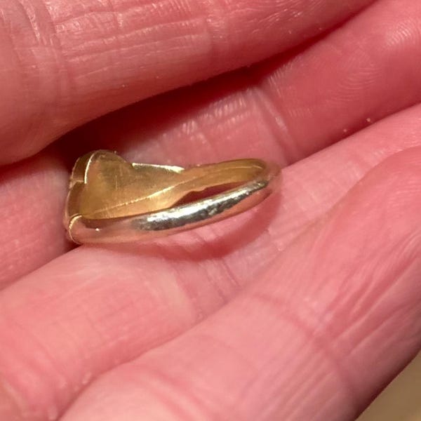 14K Gold Custom Vintage Gothic Ring , Personalized Initial Signet Ring ...