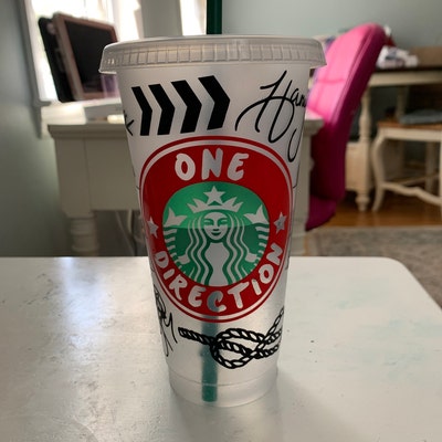 One Direction Starbucks Cup 1D Tattoo Cold Cup 1d Coffee Cup Reusable ...